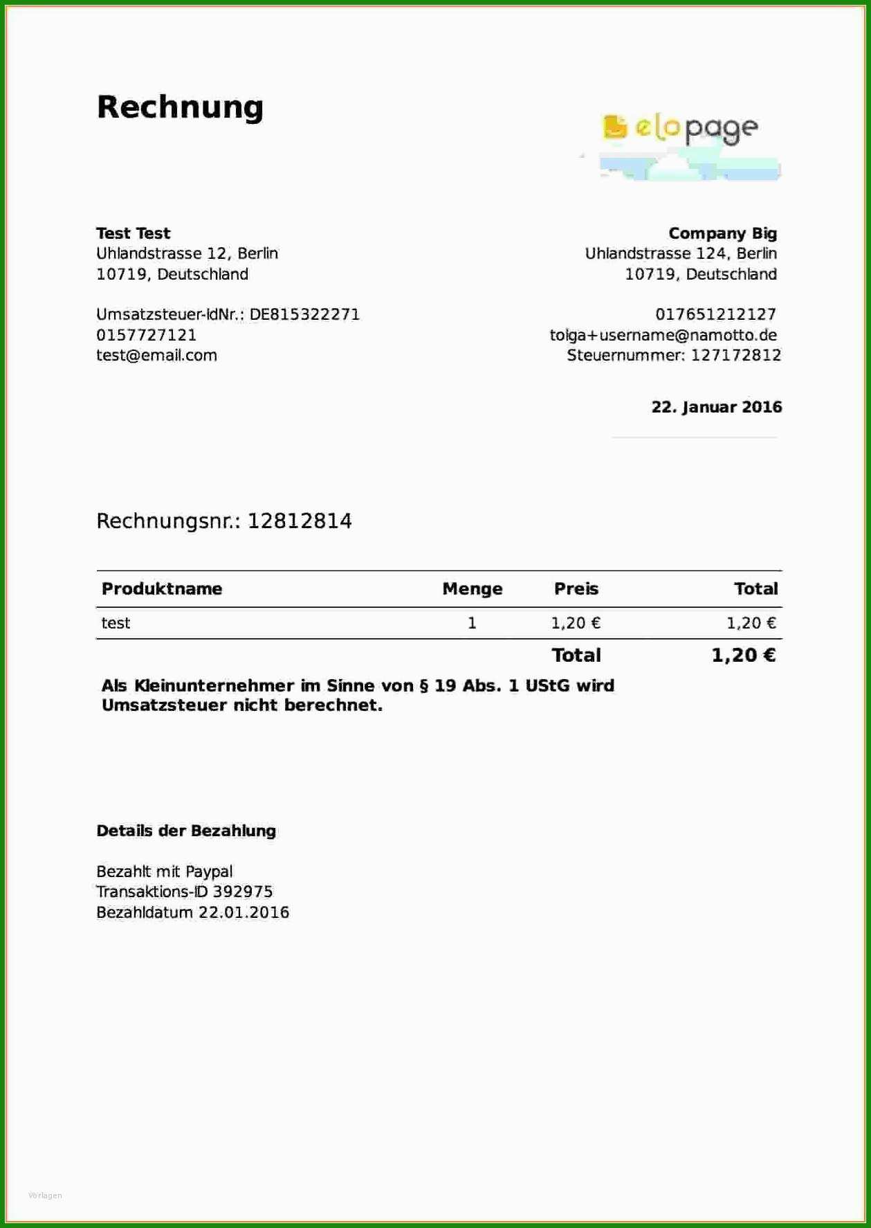 Rechnung Schreiben Excel Vorlage - Kostenlose Vorlagen Zum Download ...