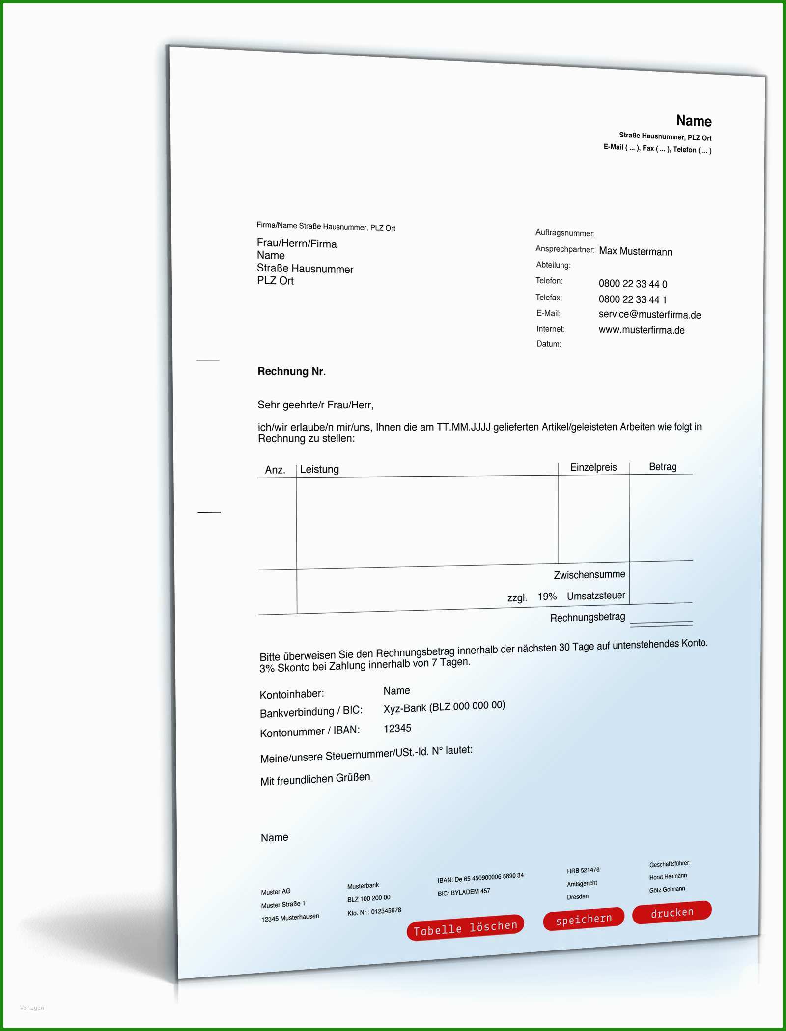 Arcor Rechnung